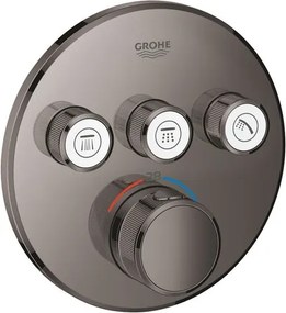 Sprchová baterie GROHE Grohtherm Smartcontrol bez podomítkového tělesa hard graphite 29121A00