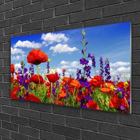 Obraz na skle Tulipány Rostlina 120x60 cm