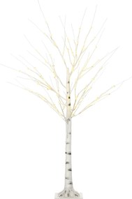 HOMCOM Umělá bříza 150 cm s LED diodami, vánoční dekorace umělá bříza na párty, narozeniny a svatbu | Aosom.de