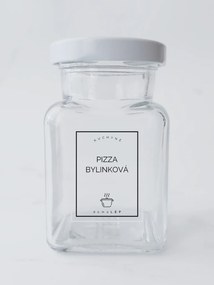 Samolepka na kořenky PIZZA BYLINKOVÁ průhledná 3 × 4 cm základní písmo