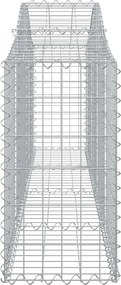 Klenuté gabionové koše 2 ks 200x30x60/80 cm pozinkované železo 3145388