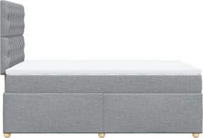 Box spring postel s matrací světle šedá 120 x 200 cm textil 3291254