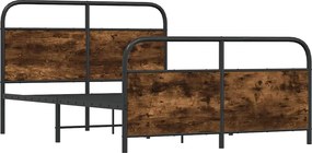 Kovový rám postele bez matrace kouřový dub 140 x 200 cm 3318636