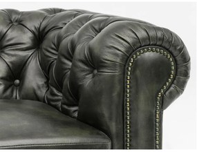 Dvoumístná pohovka z pravé kůže Chesterfield IV