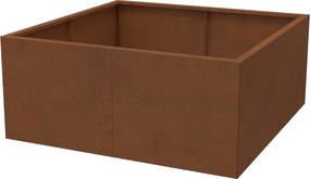 Vyvýšený cortenový zahradní záhon BestBerg BBGR-430CT / 430 l / 100 x 100 x 43 cm / corten