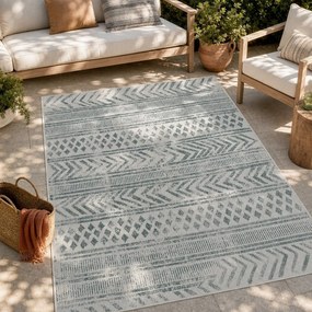 Zeleno-krémový venkovní koberec NORTHRUGS Biri, 200 x 290 cm