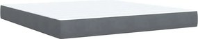 Box spring postel s matrací tmavě šedá 180x200 cm samet 3287801
