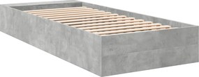 Rám postele betonově šedý 100 x 200 cm kompozitní dřevo 3280604