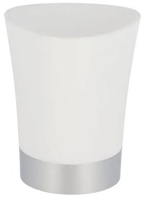 Koupelnový pohár Cuesta, bílá/s chromovými prvky, 250 ml
