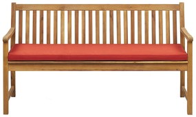 Zahradní lavice 160 cm s polštářem červeným VIVARA Beliani