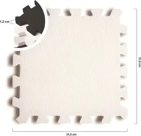 KINDERKRAFT Pěnový koberec Luno černo-bílý / 30 dílků / 29,5 x 29,5 cm
