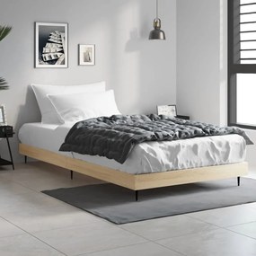 vidaXL Rám postele 90 x 200 cm kompozitní dřevo [832271] Barva: hnědý dub