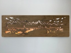 Li-Go "Jezero" světelný obraz 230V 120x40 cm provedení povrchu: dub světlý