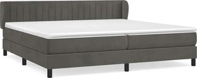Box spring postel s matrací tmavě šedá 200x200 cm samet 3131100