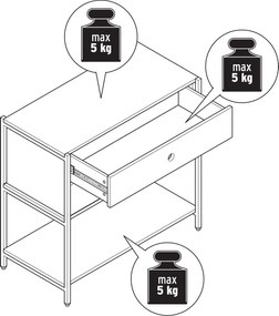 Tchibo - Komoda »Klaar« se 2 zásuvkami - barva: bílá