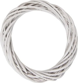 Bílý antik ratanový věnec Wreath Rattan XS - Ø 20*4 cm