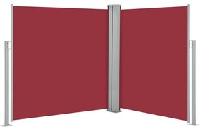 Zatahovací boční markýza / zástěna 170 x 600 cm červená,  48471