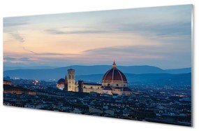 akrylový obraz Itálie katedrála panorama v noci 120x60 cm
