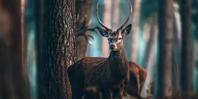 Obraz jelen v lese Varianta: 120x60