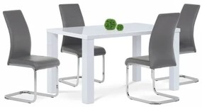 Jídelní židle šedá ekokůže kovová pohupová podnož lesklý chrom DCL-408 GREY