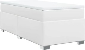 Box spring postel s matrací bílá 80 x 200 cm umělá kůže 3285186