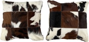 Kožený polštář - exotic tricolor 45x45 patch
