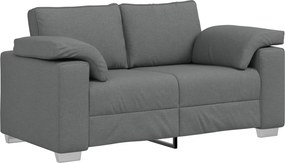 Pohovka 2 ks Tmavě šedá textil 3324741