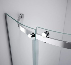 Polysan Polysan, THRON ROUND čtvrtkruhová sprchová zástěna 900x900mm, čiré sklo, levá, TL2690-5005
