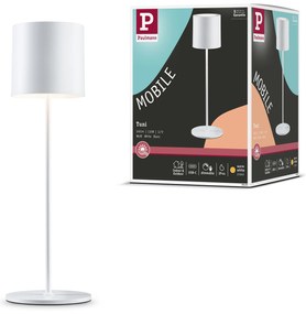 Paulmann 76999 Tuni, bílá nabíjecí lampička, 2,8W LED 2700K dotykové ovládání, výška 35cm, IP44