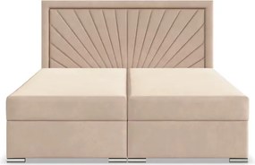 Manželská postel VICENZA Velvet 160×200 cm béžová