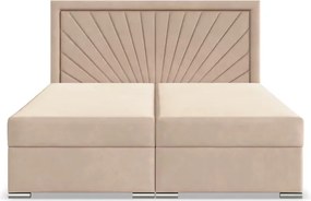 Manželská postel VICENZA Velvet 160×200 cm béžová