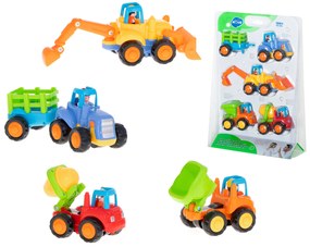 Huile Toys KIK KX6007 Sada stavebních vozidel 4 ks