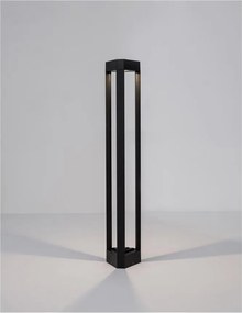 NV 9756800 Venkovní sloupkové svítidlo PAX černý hliník LED 9W 3000K 100-240V 108st. IP54 - NOVA LUCE