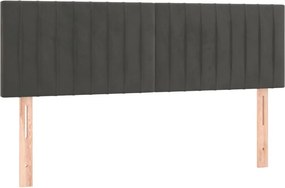 Box spring postel s matrací tmavě šedá 140x200 cm samet 3141426