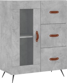 Skříň highboard betonově šedá 69,5x34x180 cm kompozitní dřevo 3189481