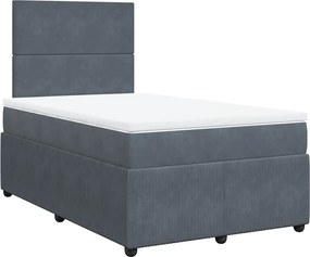 Box spring postel s matrací tmavě šedá 120 x 200 cm samet 3292305