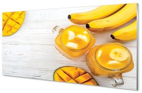 Obraz na skle Mango banán smoothie 125x50 cm