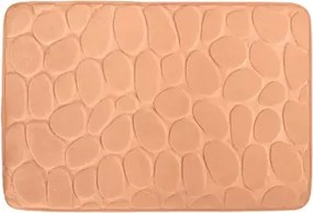 MSV PEBBLES koupelnová předložka 40 x 60 cm broskvová / Polyester, PU