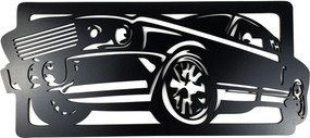 Dřevěná dekorace Ford Mustang černá