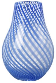 Broste Skleněná váza Ada Intense Blue, modrá barva, sklo