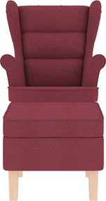 Houpací křeslo s podnožkouí vínové textil 3308000