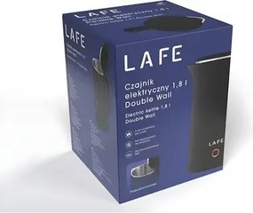 Lafe Double Wall černá / Rychlovarná konvice / 1,8 l / 1800 W / dvoust
