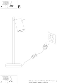 Sollux Lighting Stolní lampa RING bílá