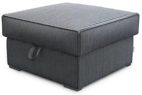Šedý taburet SMART COSARO s úložným prostorem 65x65 cm