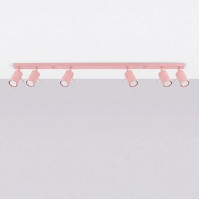 Sollux Lighting Stropní svítidlo RING 6L růžové