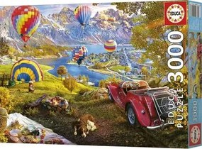 EDUCA Puzzle Údolí horkovzdušných balónů / 3000 dílků / od 14 let