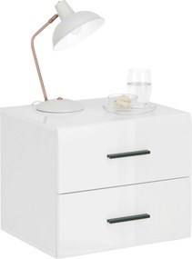 XXXLutz NOČNÍ STOLEK, bílá, 50/42,8/41,6 cm Hom`in - 001803069014
