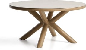 Kulatý zahradní jídelní stůl s keramickou deskou ø 148 cm Mirtia – Kave Home