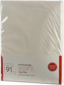 PROSTĚRADLO Z MIKROVLÁKNA SOFT 200X220 CM KRÉMOVÉ