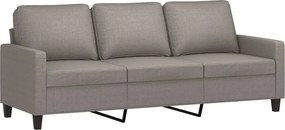 3místná pohovka s podnožkou taupe 180 cm textil 3201044